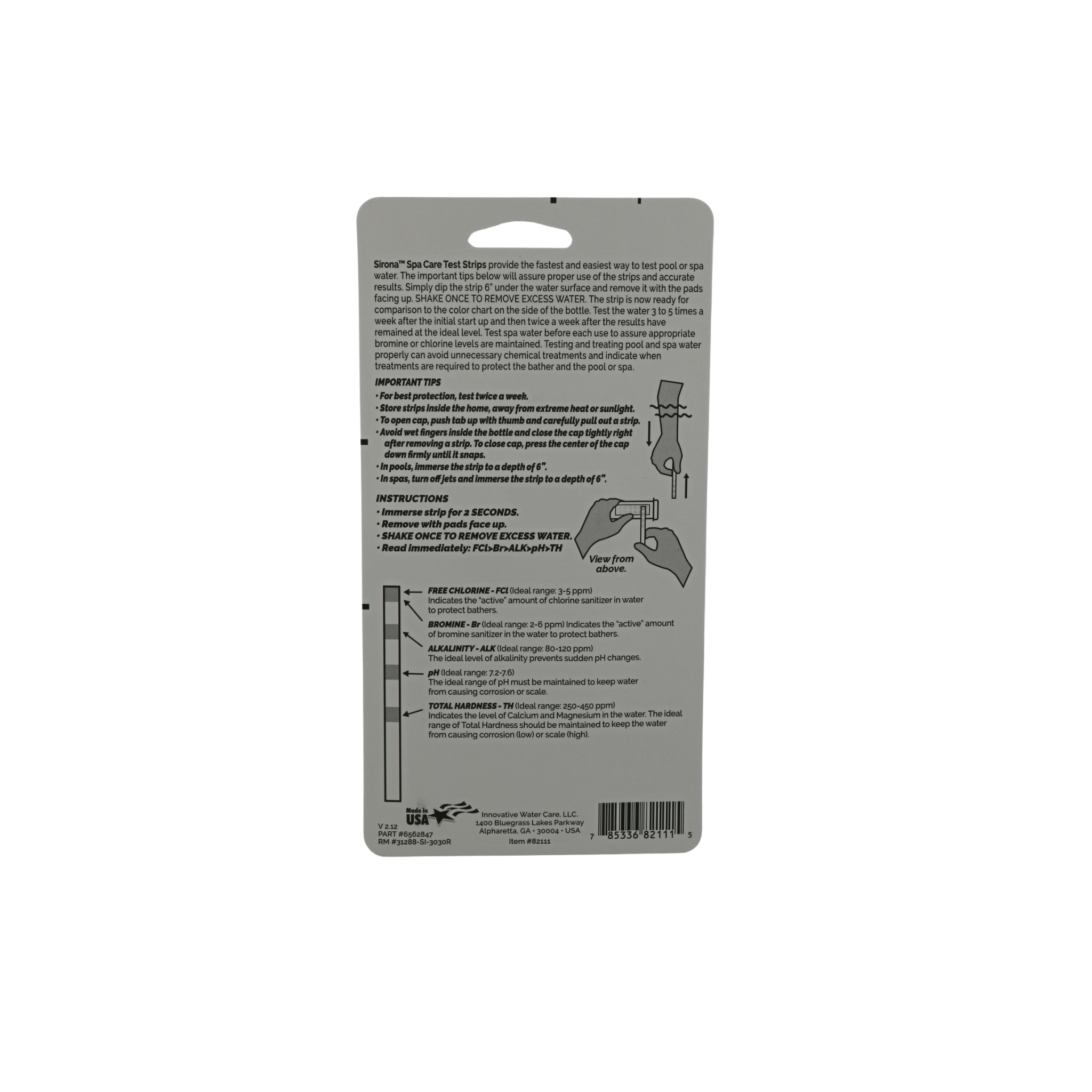 Sirona® Test strips - Bromine - Simplified Pools